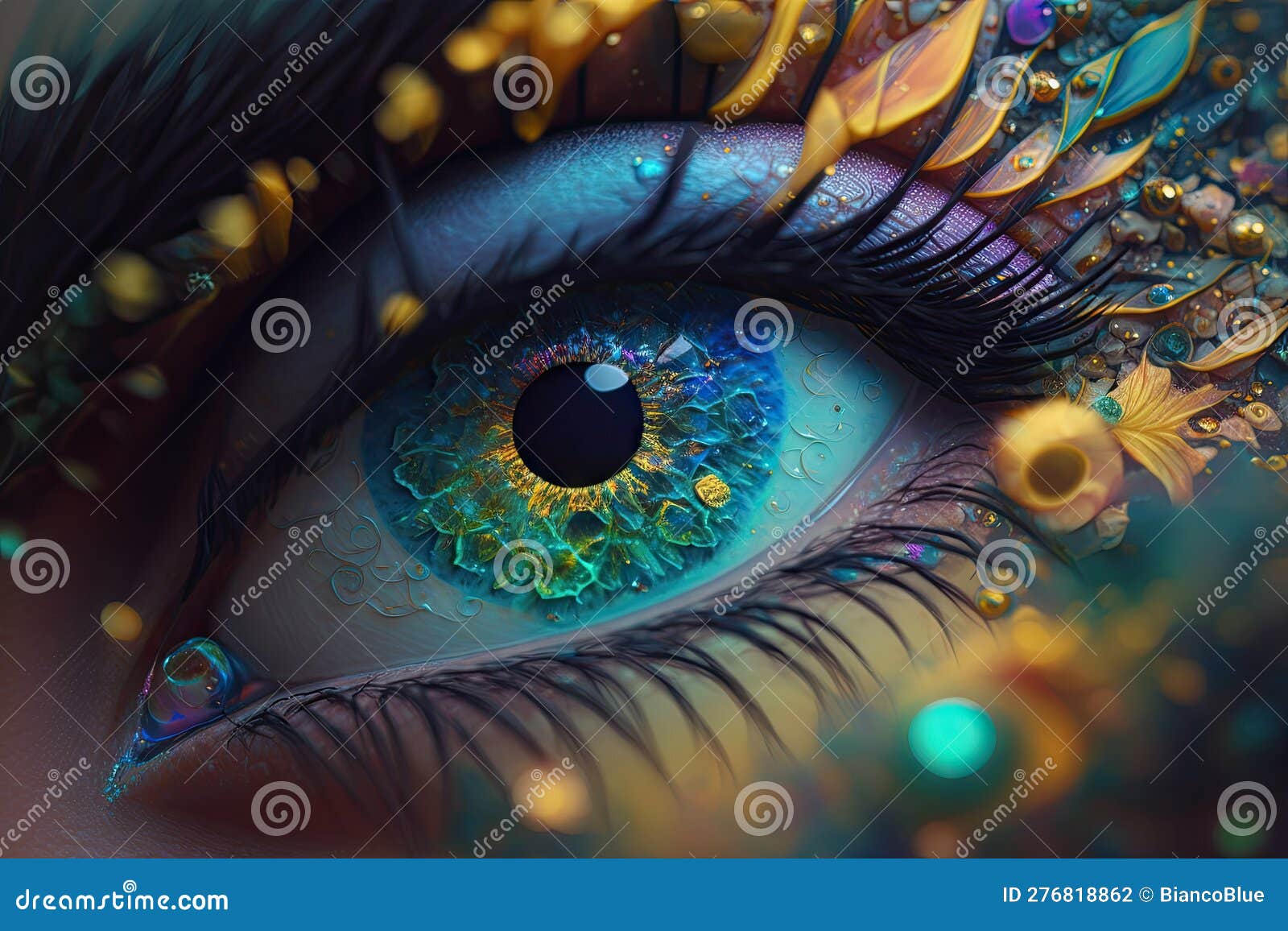Hyperrealistic Abstract Close-up Renaissance Psychedelic Stock ...