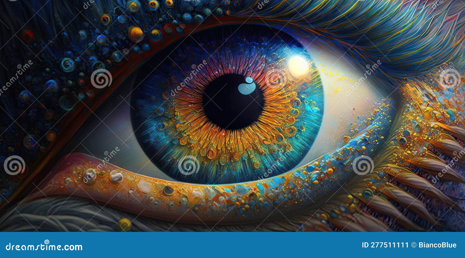 Hyperrealistic Abstract Close-up Renaissance Psychedelic Stock ...