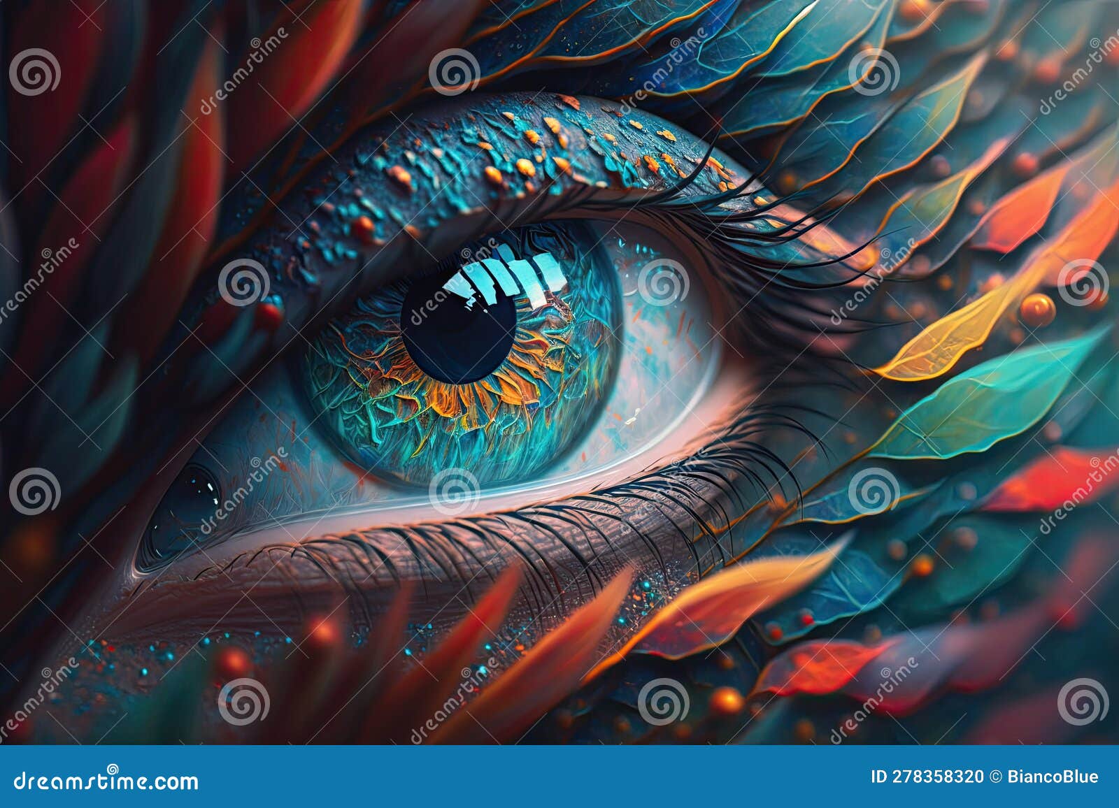 Hyperrealistic Abstract Close-up Renaissance Psychedelic Stock ...