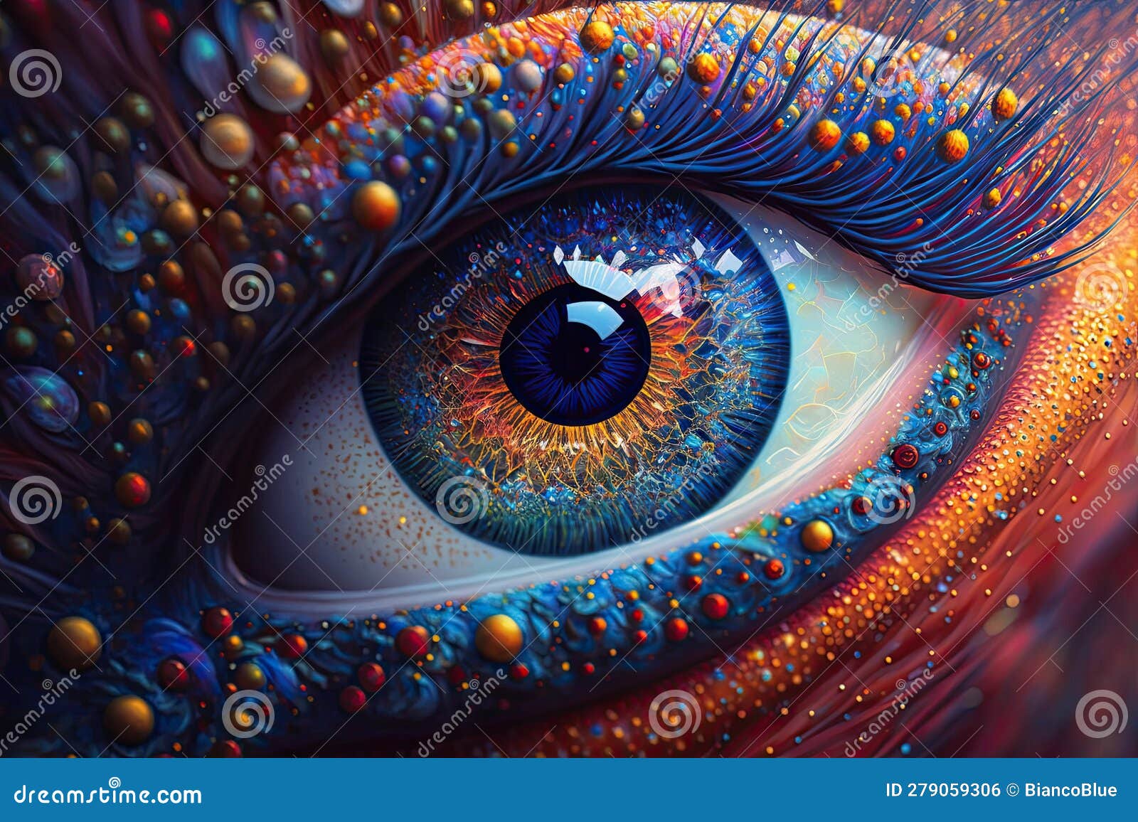 Hyperrealistic Abstract Close-up Renaissance Psychedelic Stock ...