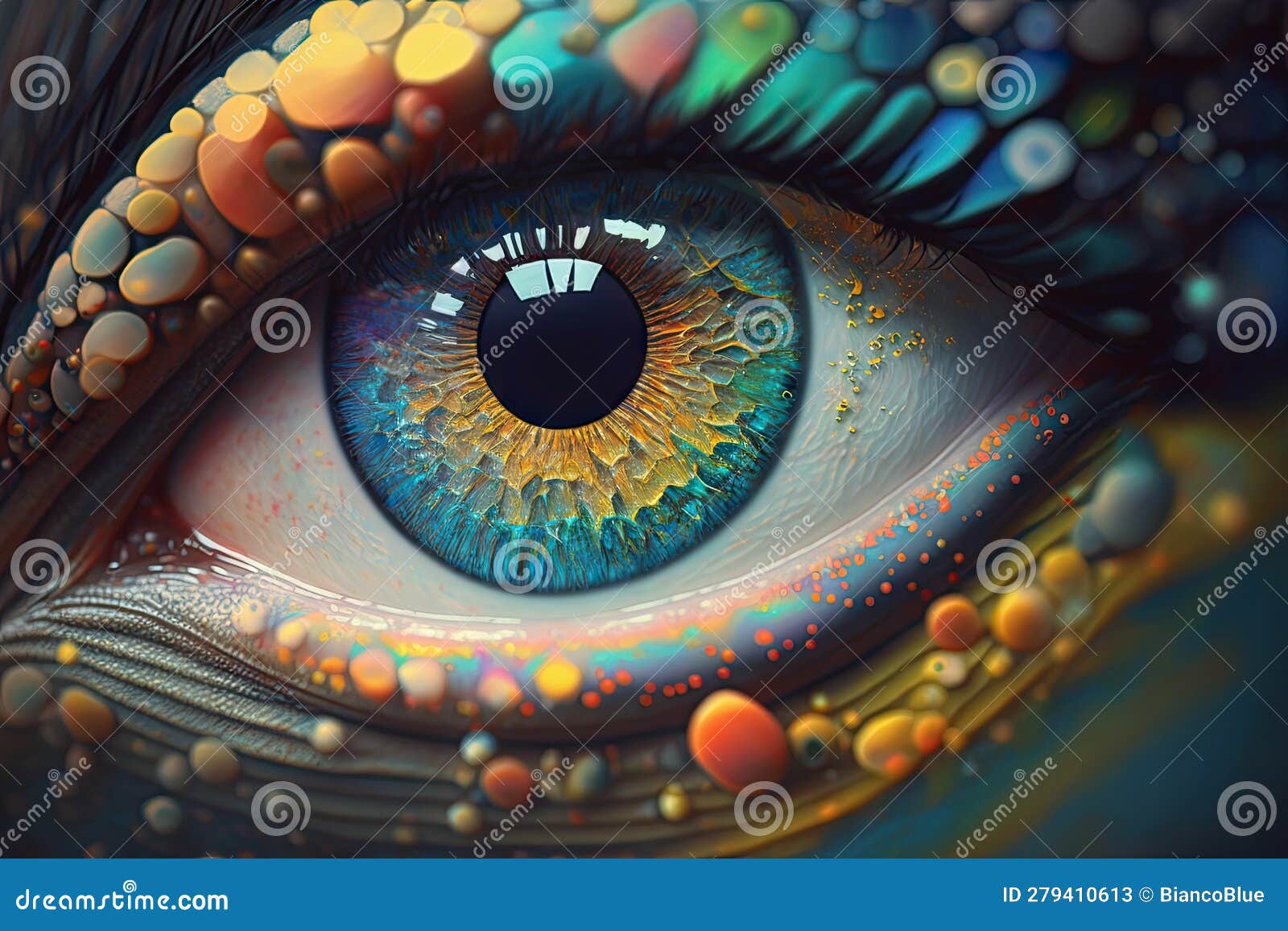 Hyperrealistic Abstract Close-up Renaissance Psychedelic Stock ...