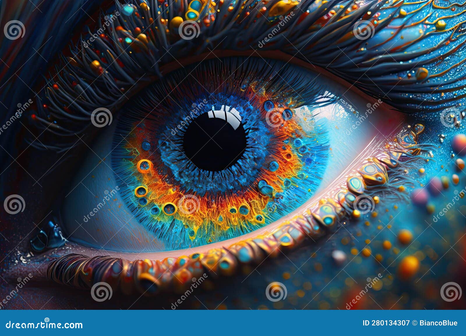 Hyperrealistic Abstract Close-up Renaissance Psychedelic Stock ...