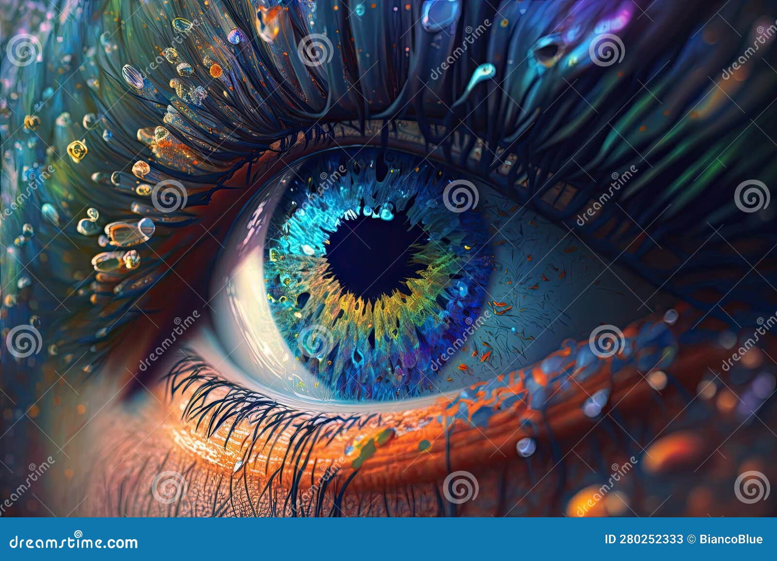 Hyperrealistic Abstract Close-up Renaissance Psychedelic Stock ...