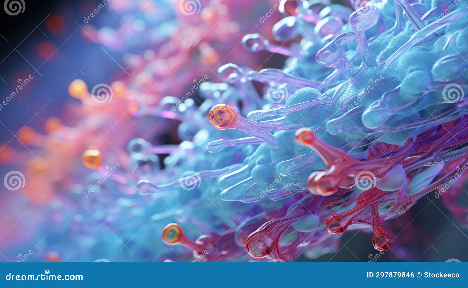 Hyperrealistic Closeup of Dopamine Receptor Communication Under ...