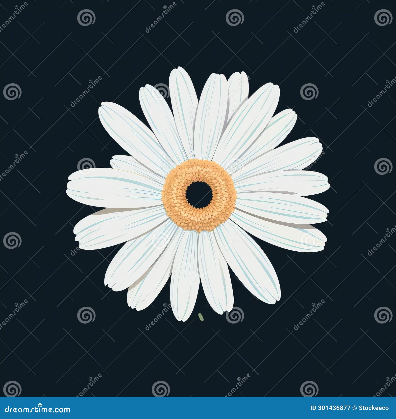 Hyperrealistic Daisy Vector Art with Hand-painted Details Stock ...
