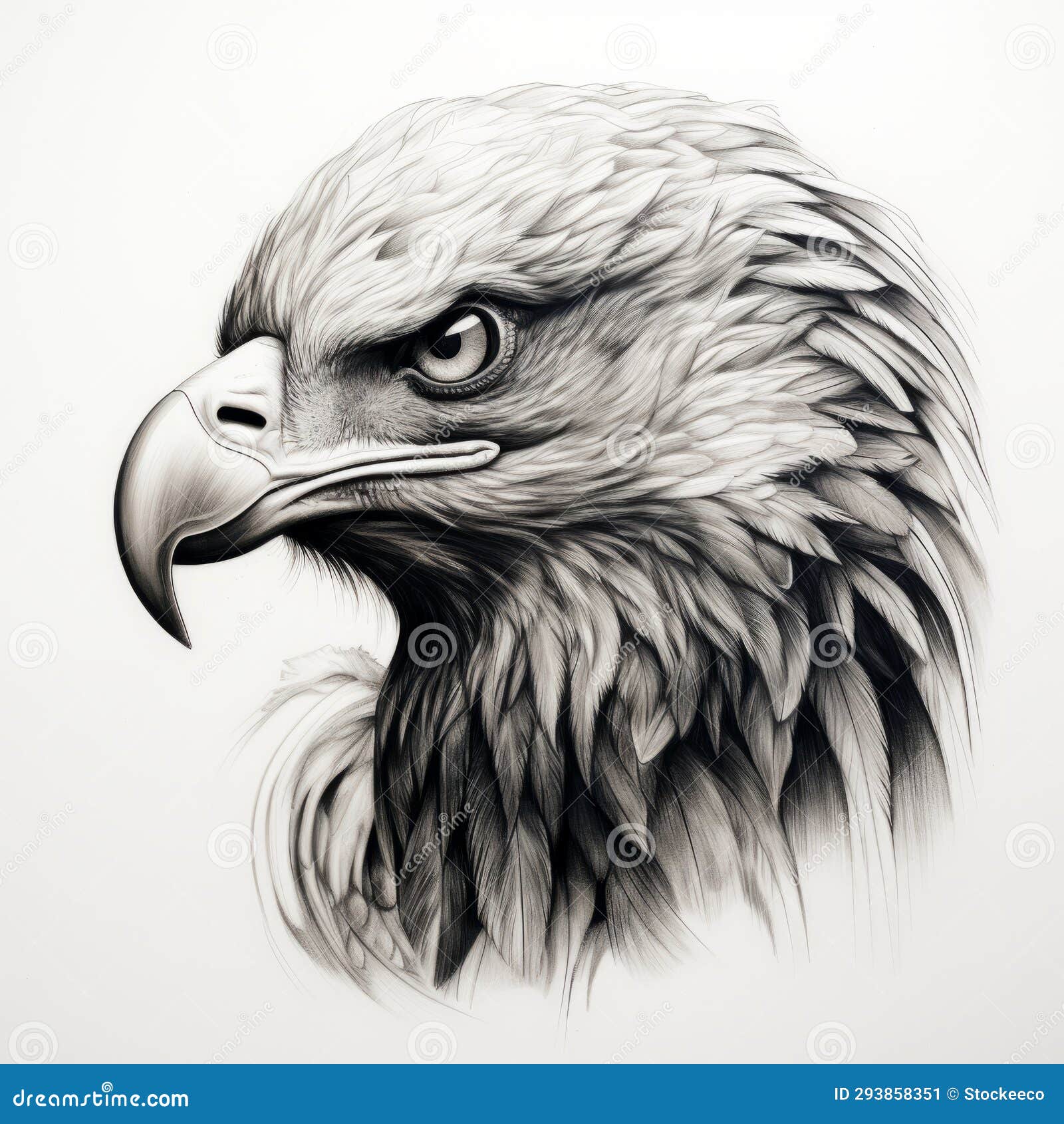 Hyperrealistic Eagle Face Drawing: Flawless Line Work And Animal ...