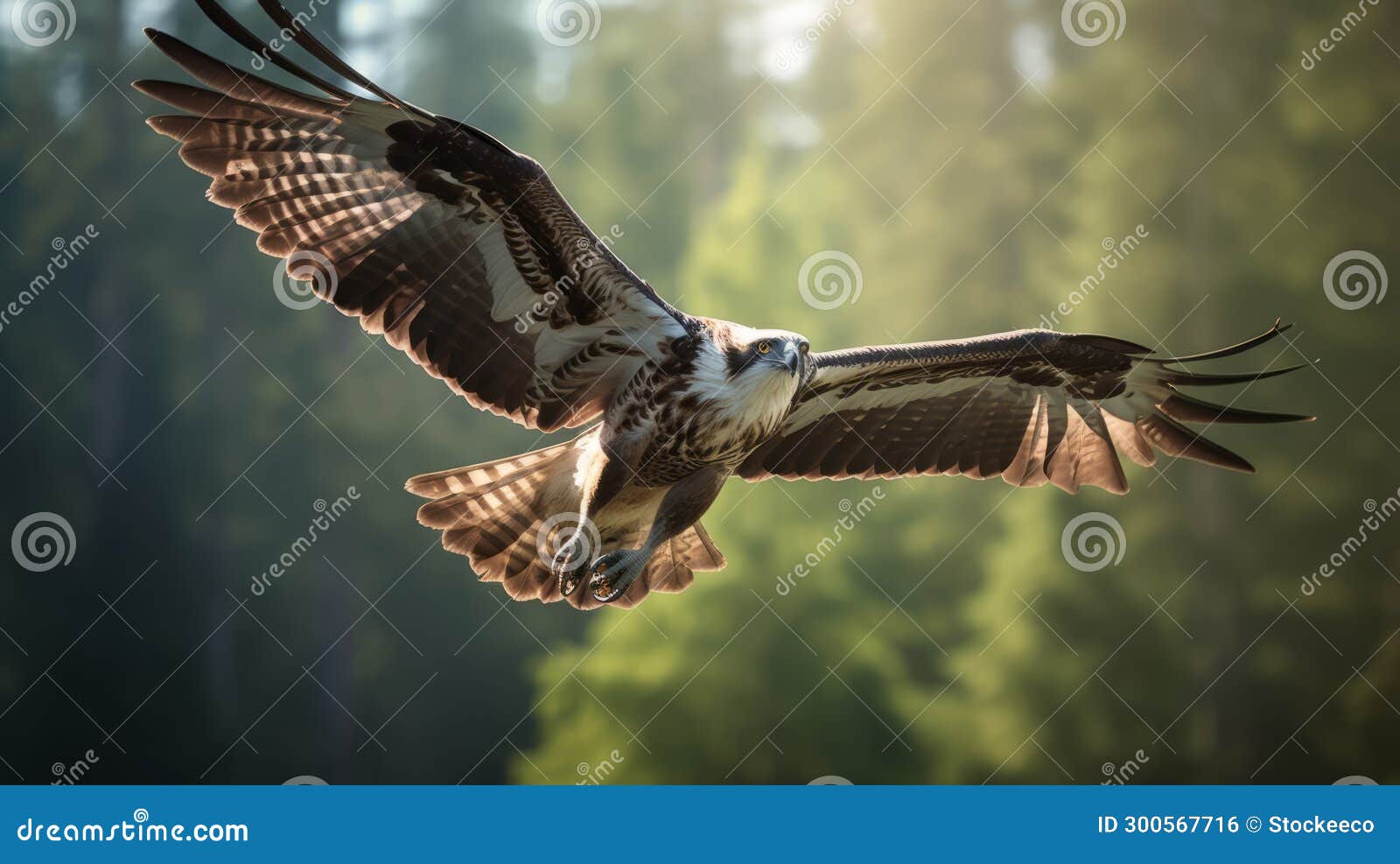 Hyperrealistic Eagle Soaring through Backlit Forest - Vray 8k ...