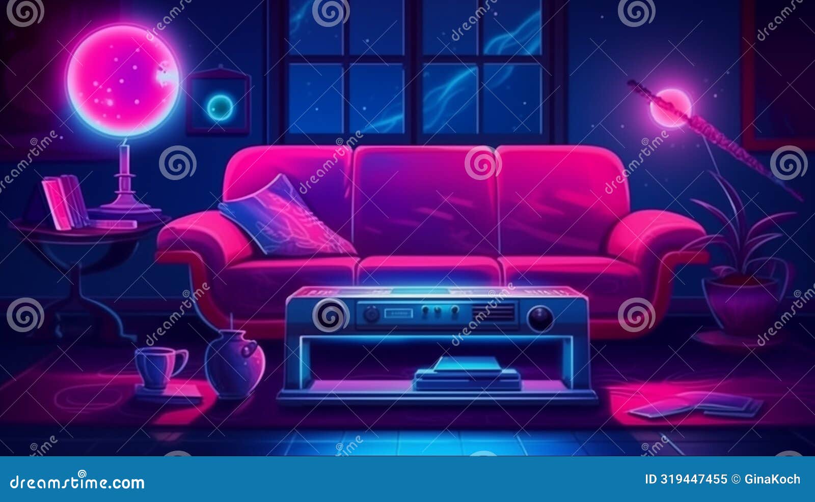 Modern Nostalgia: 1980s Retro Meets Contemporary Style Stock ...