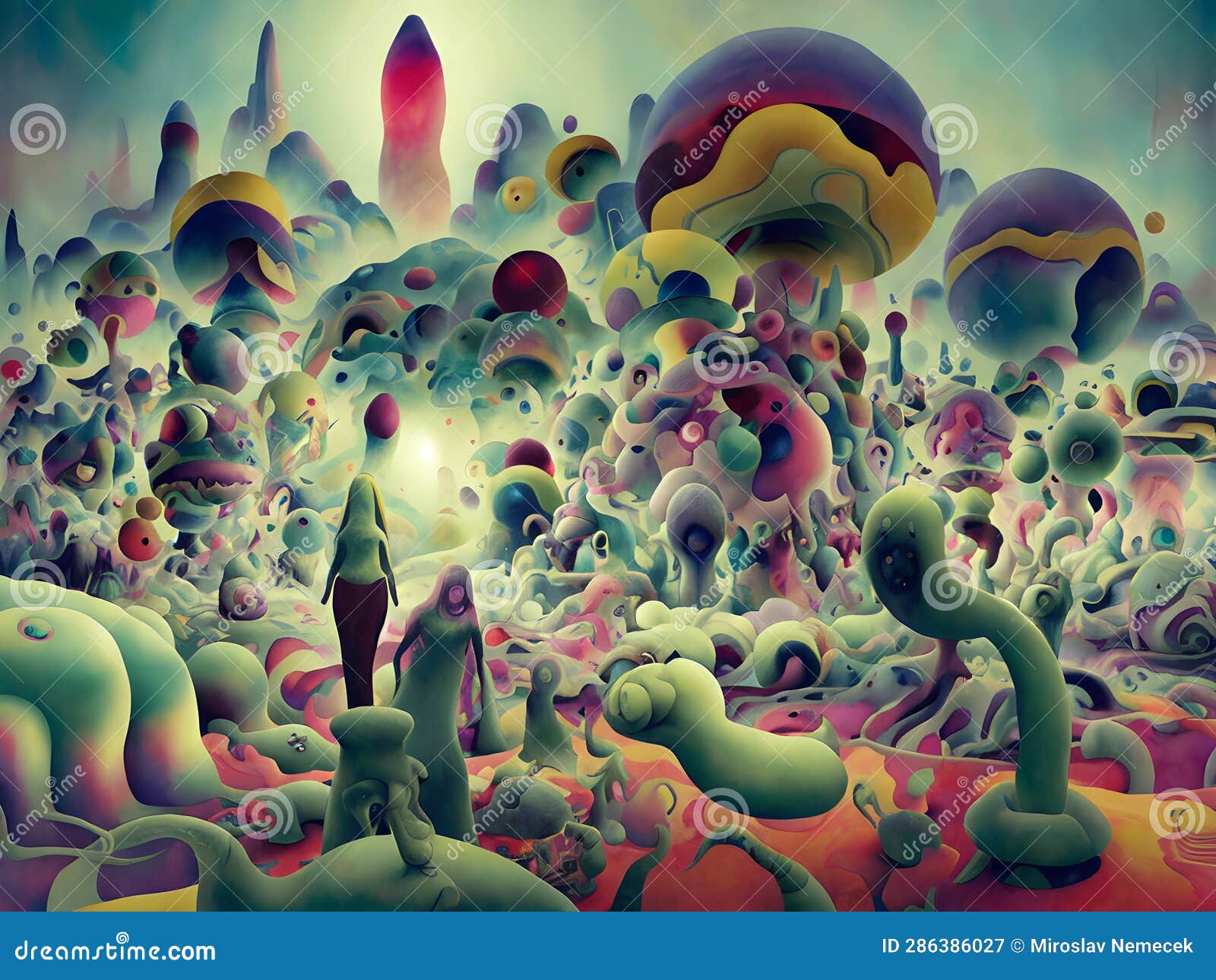 Hyperrealistic Landscape on Alien Planet, Generative AI Illustration ...