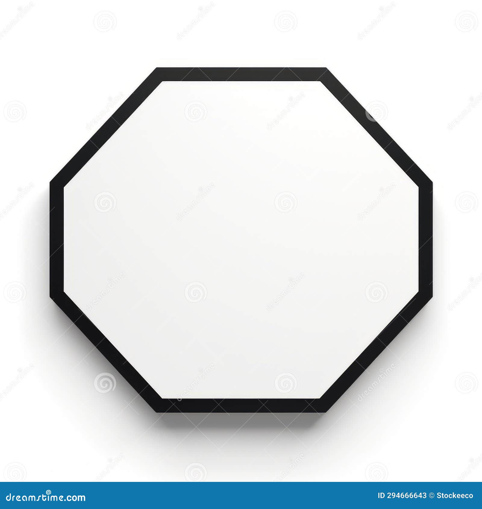 Hyperrealistic Octagon Symbol on White Background with Sharp Humor ...