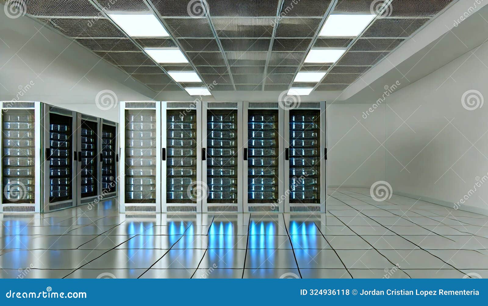 Modern Server Room With Blinking LED Lights Royalty-Free Stock Image ...