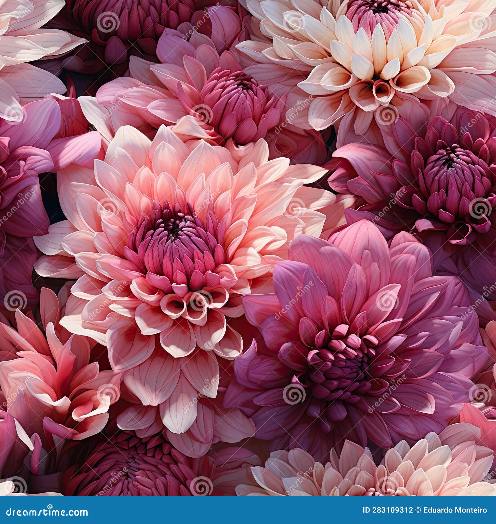 Hyperrealistic Pink Flower Arrangement with Dynamic Color Combinations ...