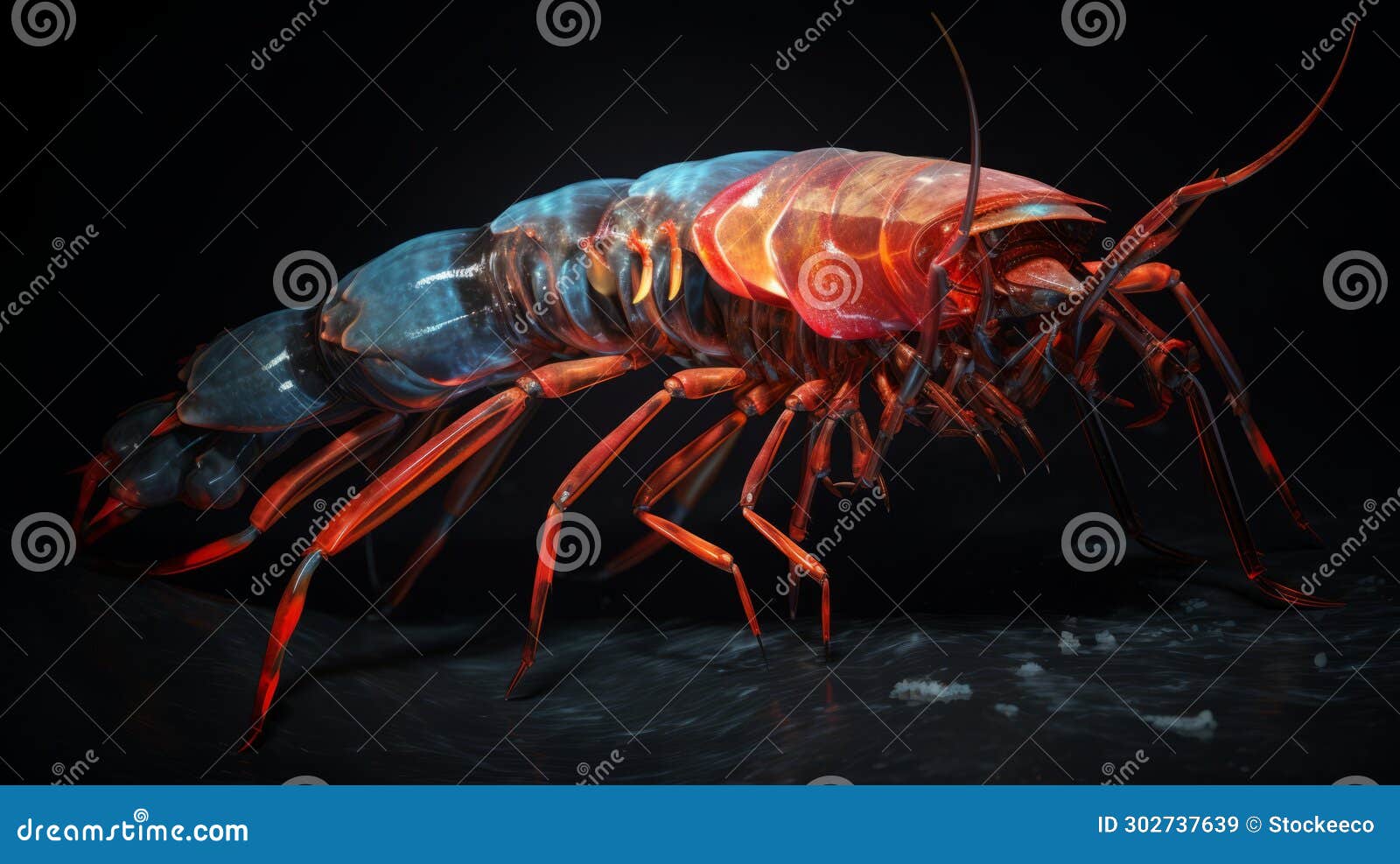 Hyperrealistic Rendering of Anomalocaris with Scorpion Tail Stock ...