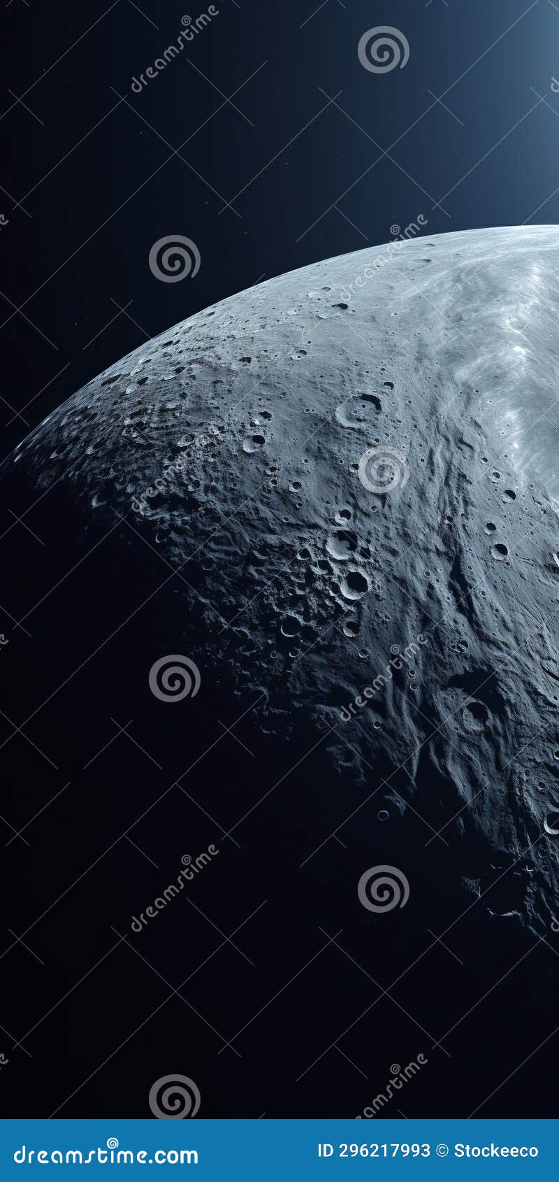 Hyperrealistic Surface Of The Moon: Bold, Angular, And Highly Detailed ...