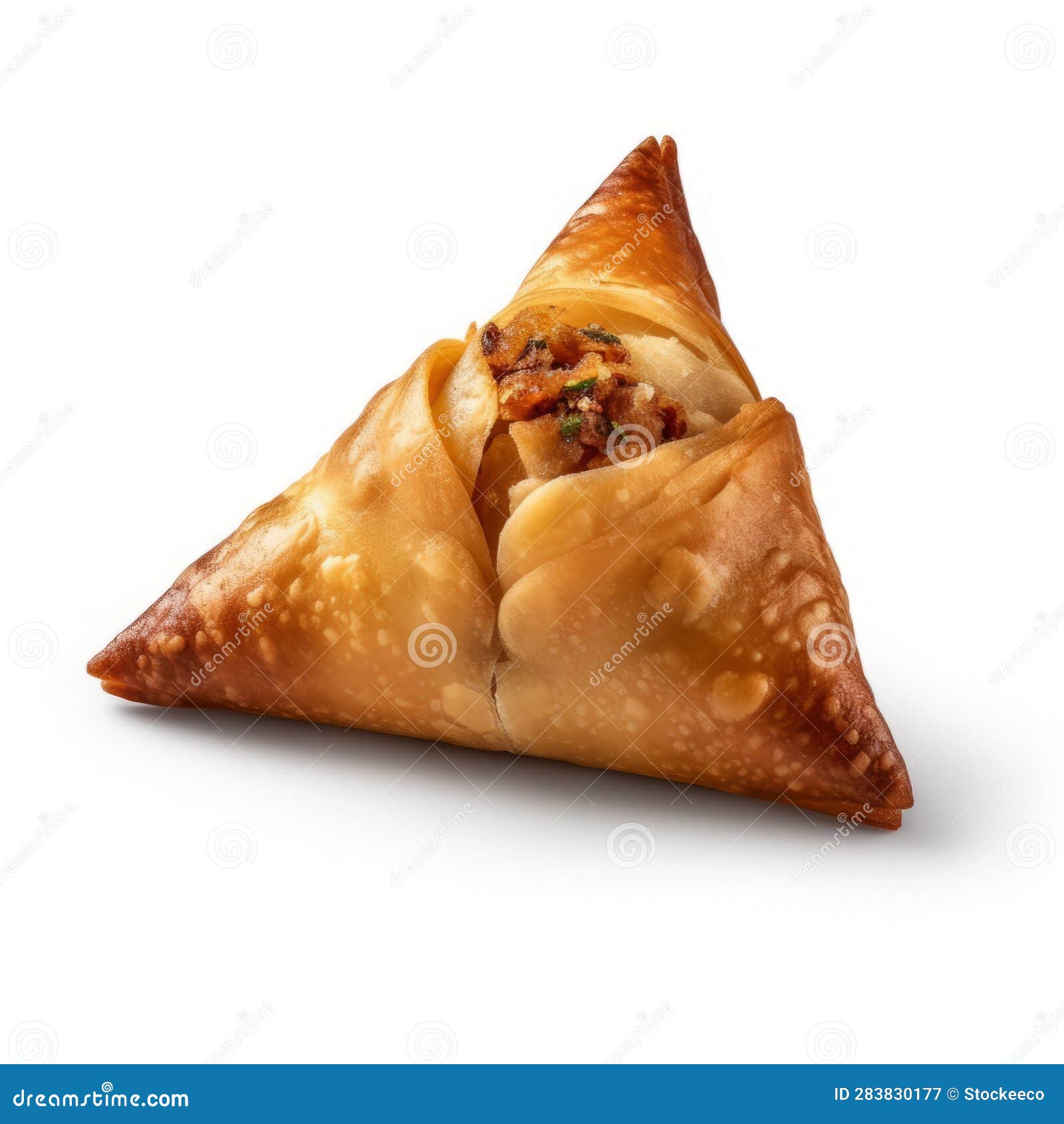 Hyperrealistic Samosa Stuffed with Rice: a Culinary Masterpiece Stock ...