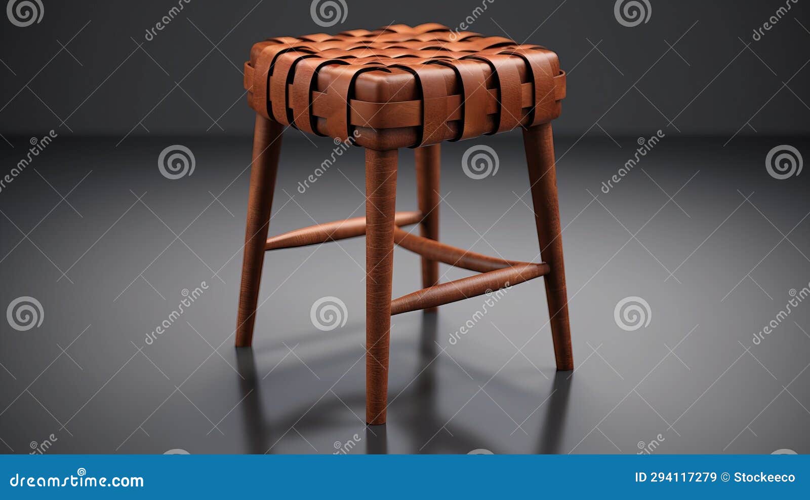 Custom 3d Woven Leather Bar Stool - Unreal Engine Rendered Glasgow ...