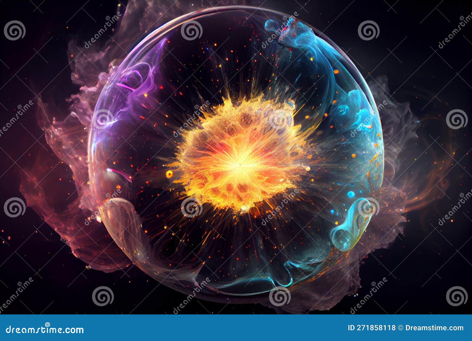 Hyperrealistic Supernova Explosion. AI Generated Stock Illustration ...