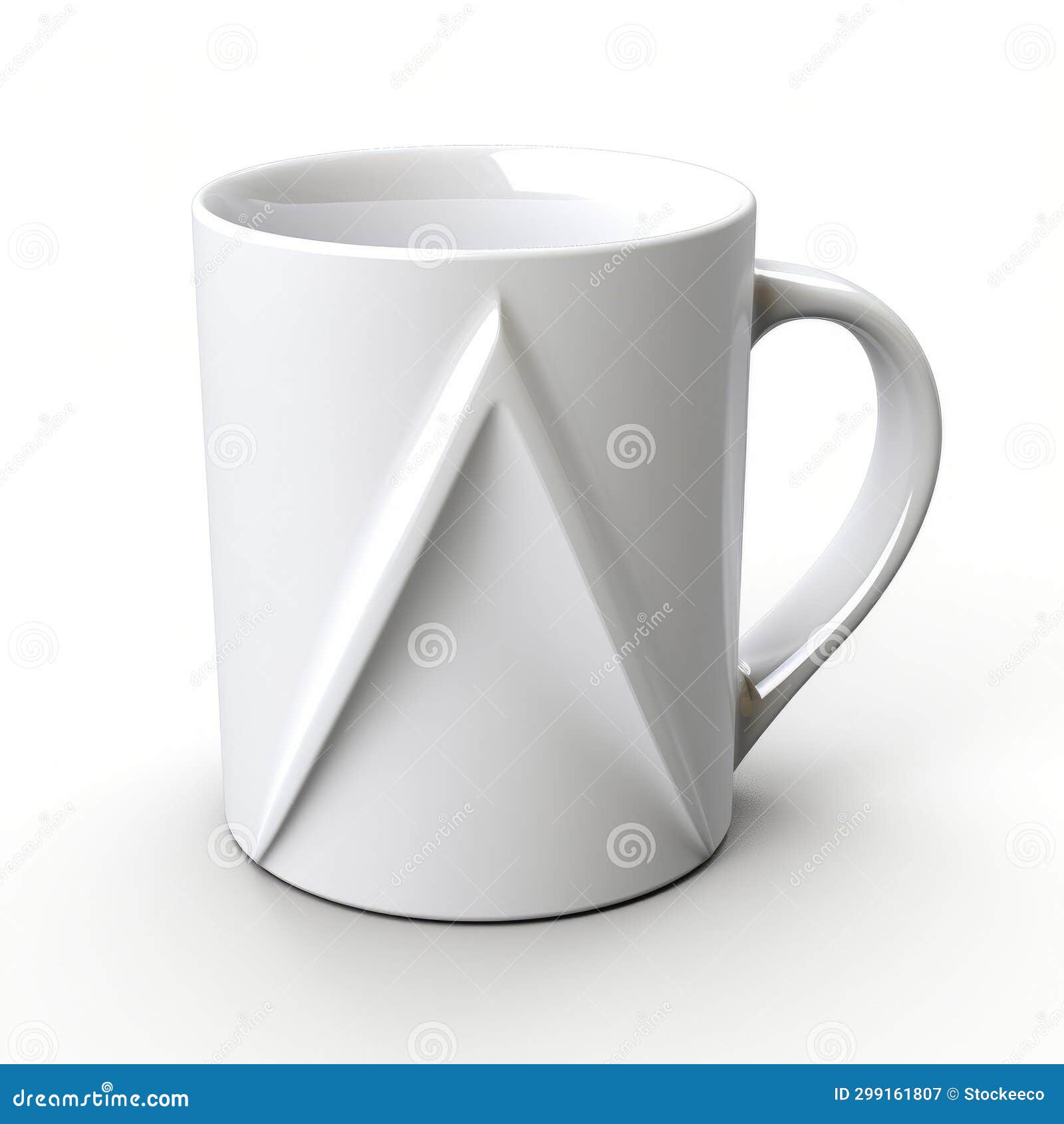 Hyperrealistic Triangle Design White Mug Stock Illustration ...