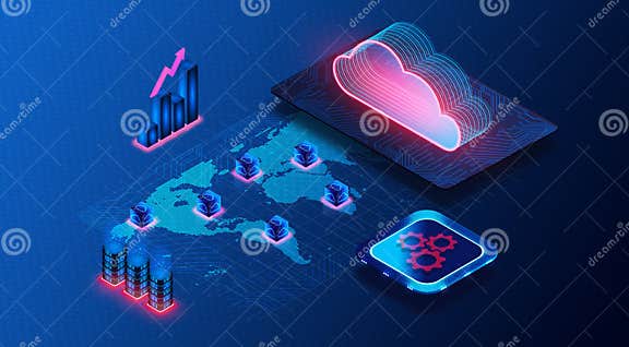 Hyperscaler Cloud Service Provider Concept - Hyperscale Computing - 3D ...