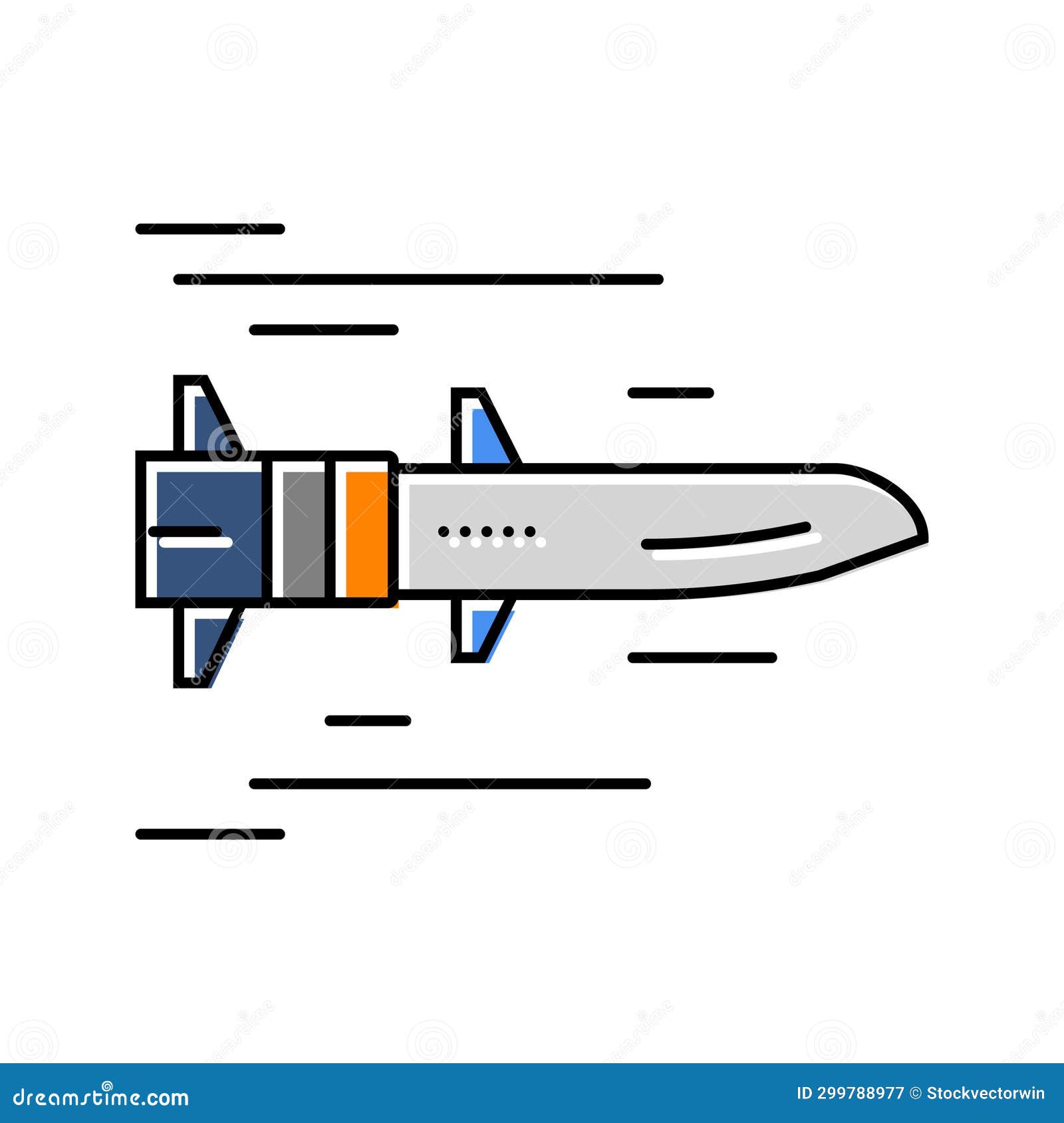 Hypersonic Missiles Future Technology Color Icon Vector Illustration ... Hypersonic Missiles Future Technology Color Icon Vector Illustration ...