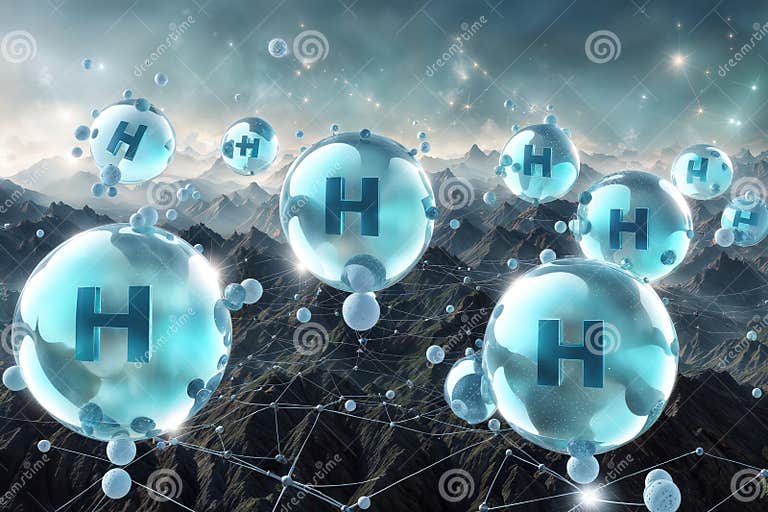 Hyperspace Spheres: Hydrogen Influence in Floating Art, Generative Ai ...