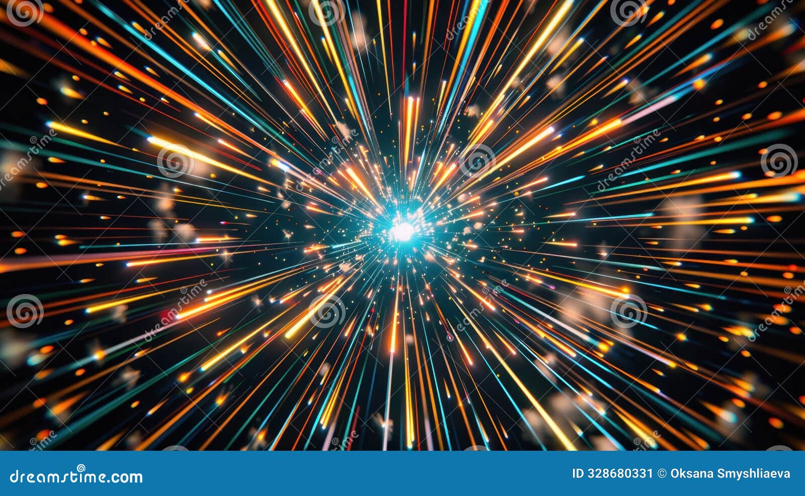 Hyperspeed Light Tunnel Effect with Vivid Colors Stock Image - Image of ...