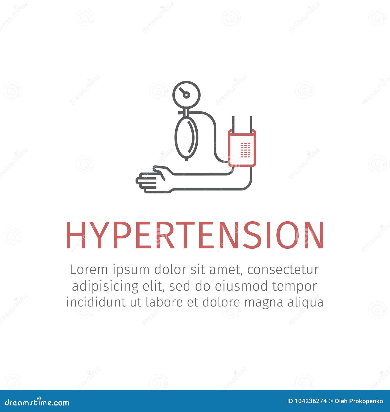 Hypertension Icon, Linear Isolated Illustration, Thin Line Vector, Web ...