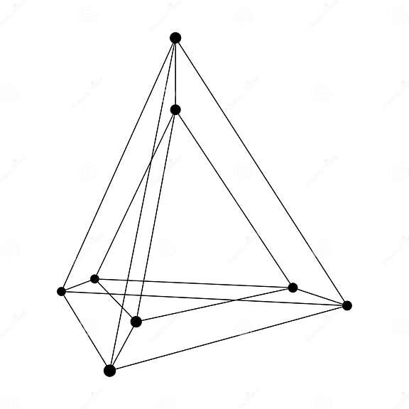 Hypertetrahedron 3D Object. Vector Illustration Stock Illustration ...