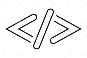 Hypertext Markup Language HTML Code Angle Bracket Line Art Icon For 