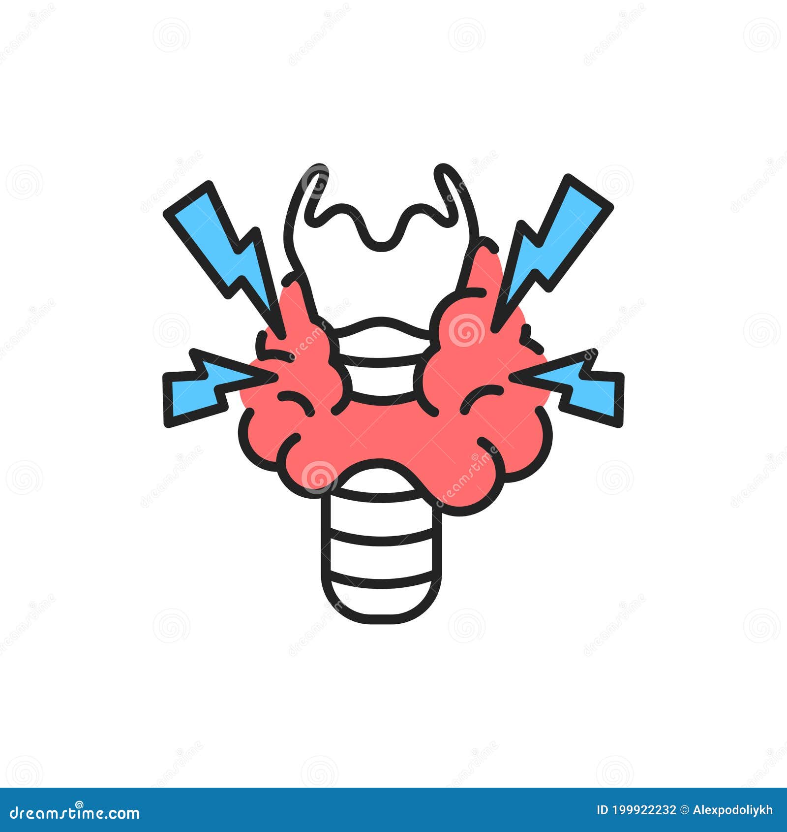 Hyperthyroidism Icon. Trendy Modern Flat Linear Vector Hyperthyroidism ...