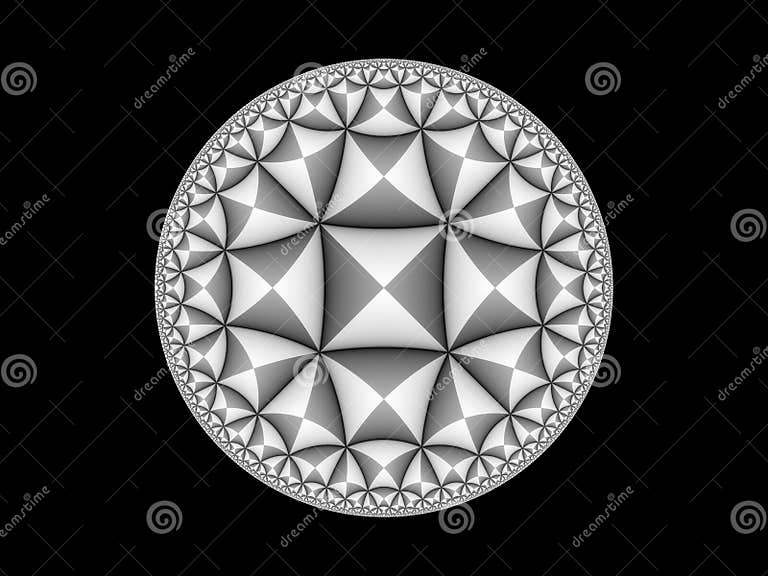 Hypertiled Pyramids in Sphere Isolated Stock Illustration ...