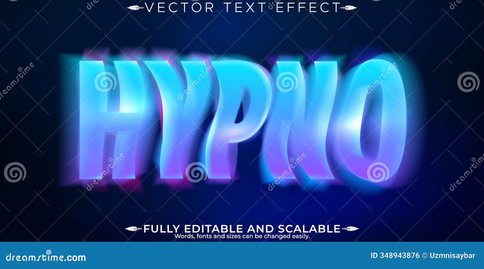 Hypno Text Effect, Editable Motion and Vertigo Text Style Stock Vector - Illustration of ...
