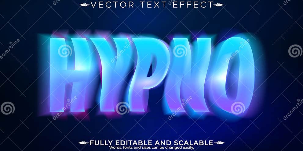 Hypno Text Effect, Editable Motion and Vertigo Text Style Stock Vector - Illustration of ...