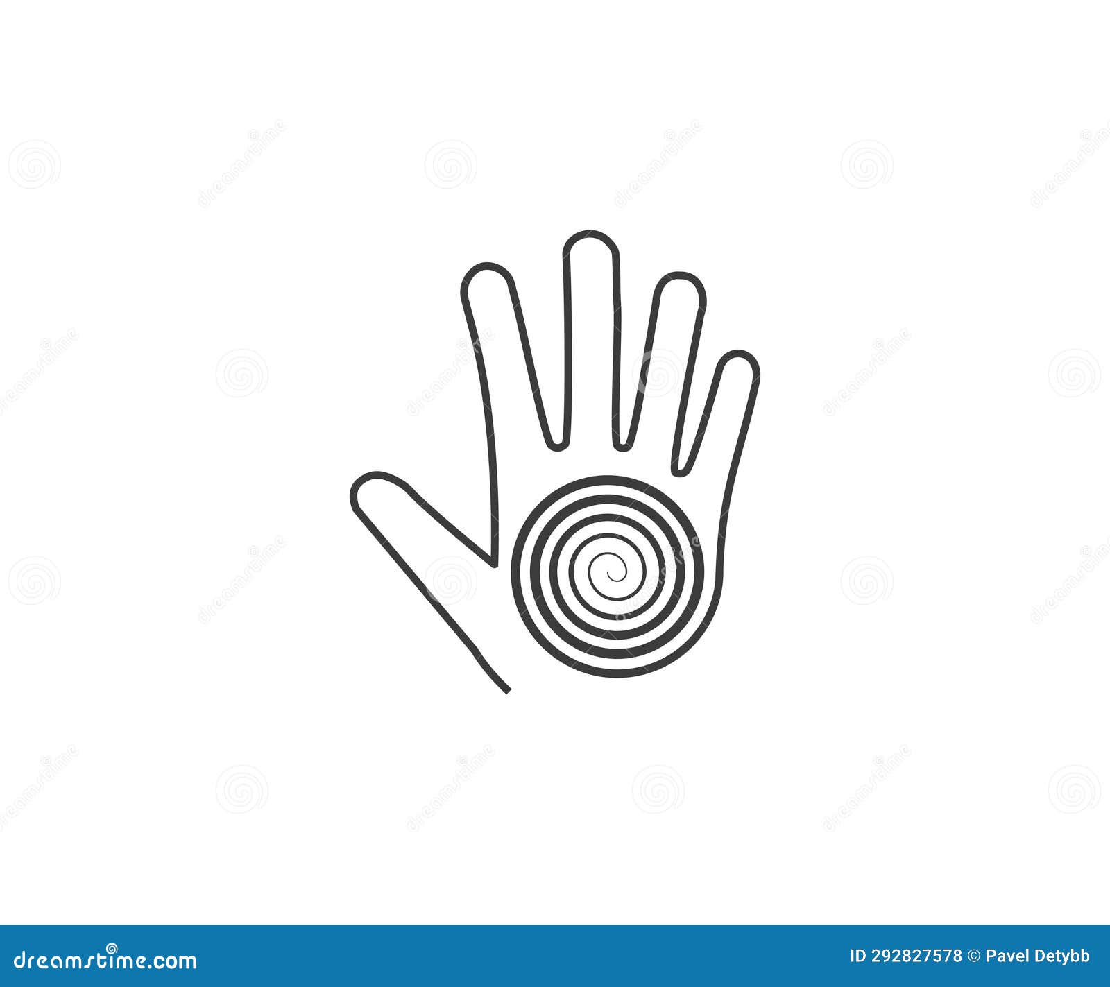 Hypnosis, Hand, Spiral Icon. Vector Illustration. Stock Illustration ...