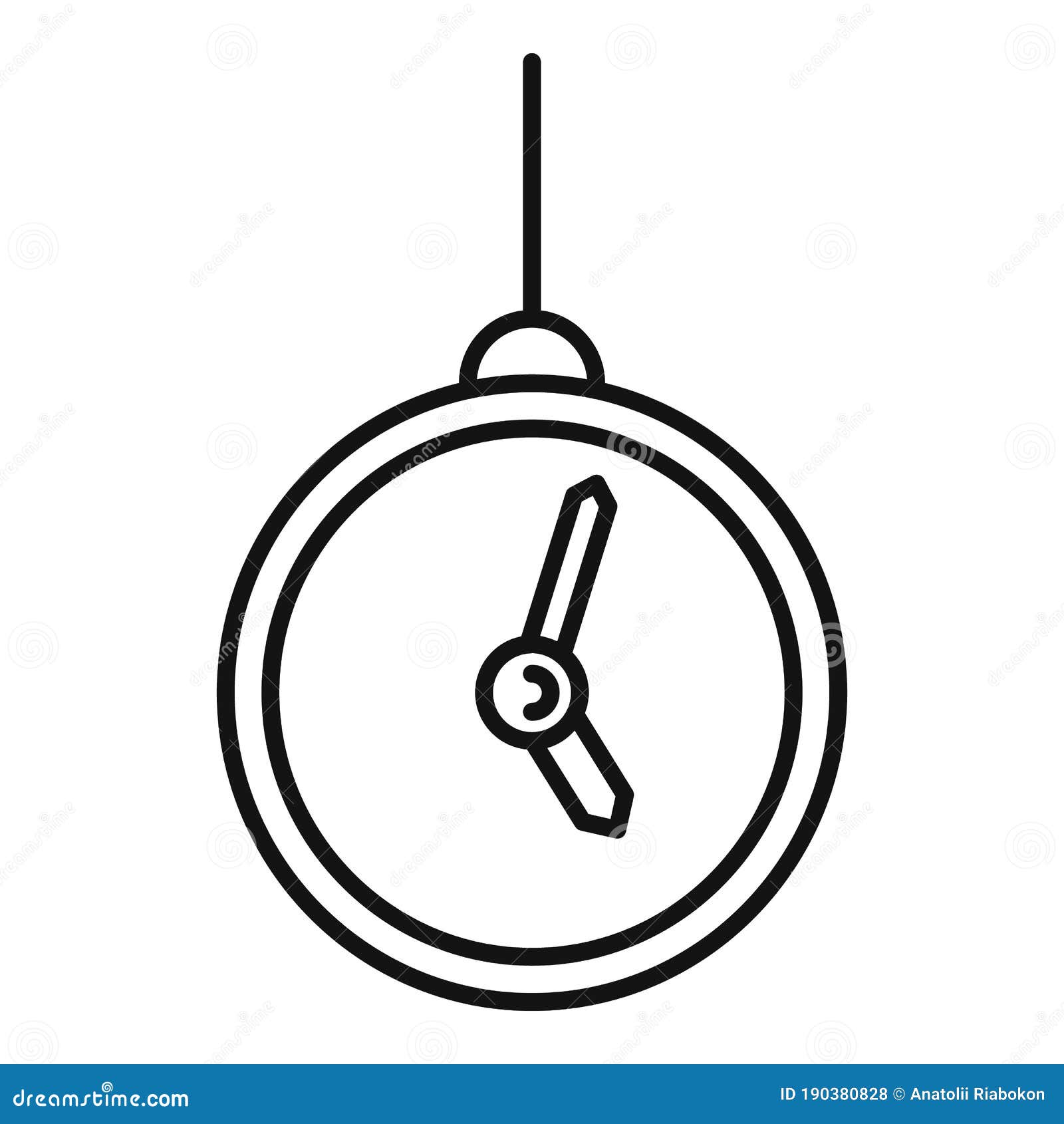 Hypnosis Pendulum Clock Icon, Outline Style Stock Vector - Illustration ...