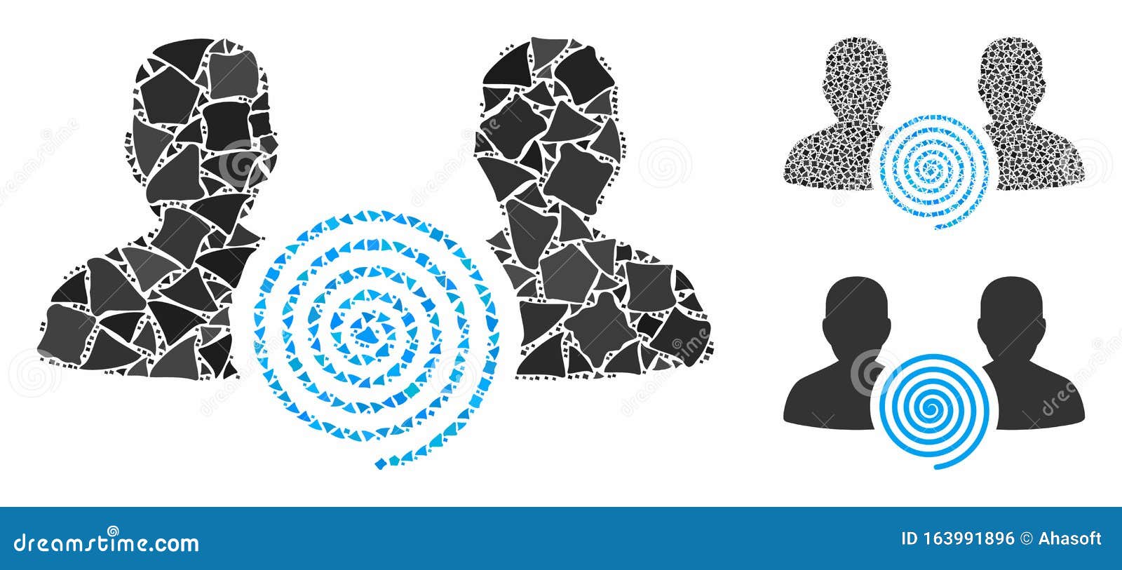 Hypnosis Sect Vector Mesh 2D Model And Triangle Mosaic Icon ...