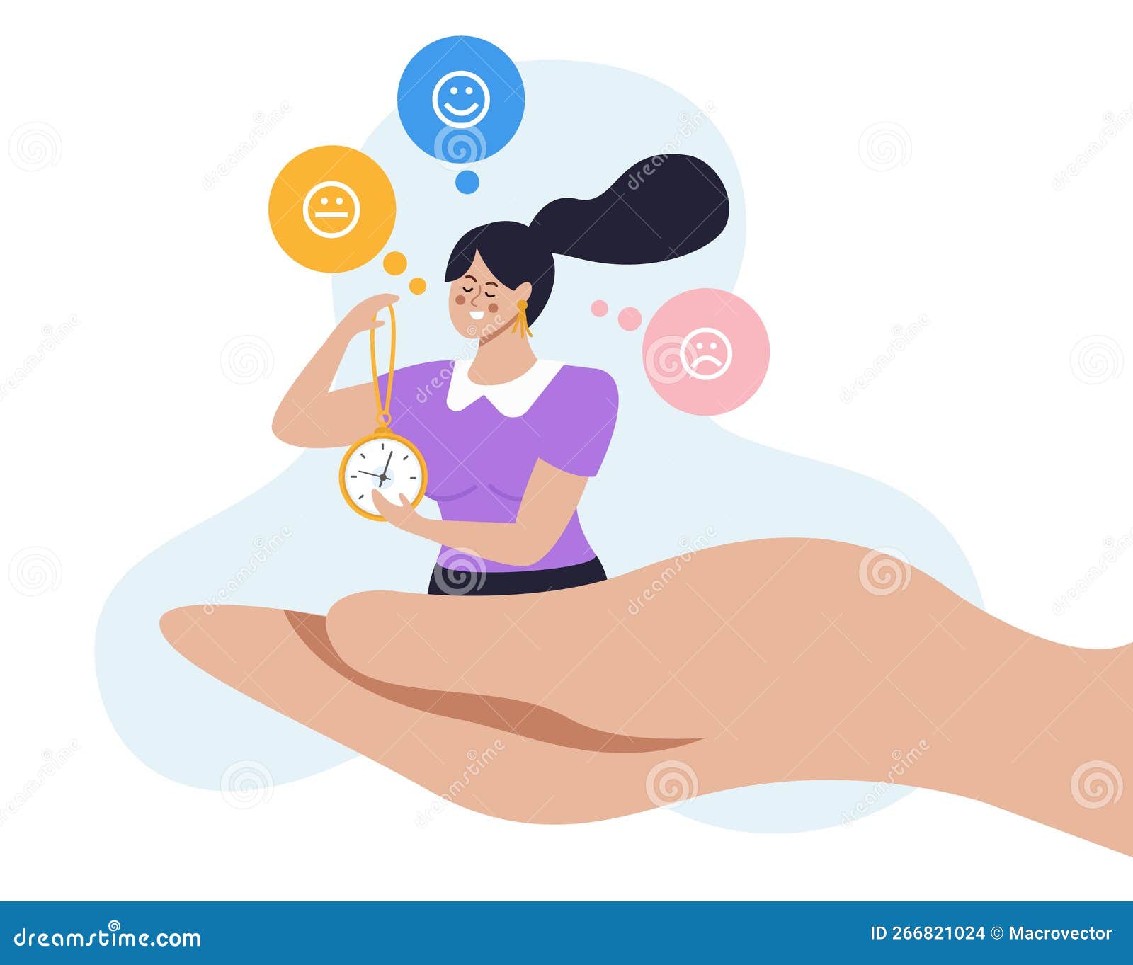 Hypnosis Therapy Flat Composition Cartoon Vector | CartoonDealer.com ...