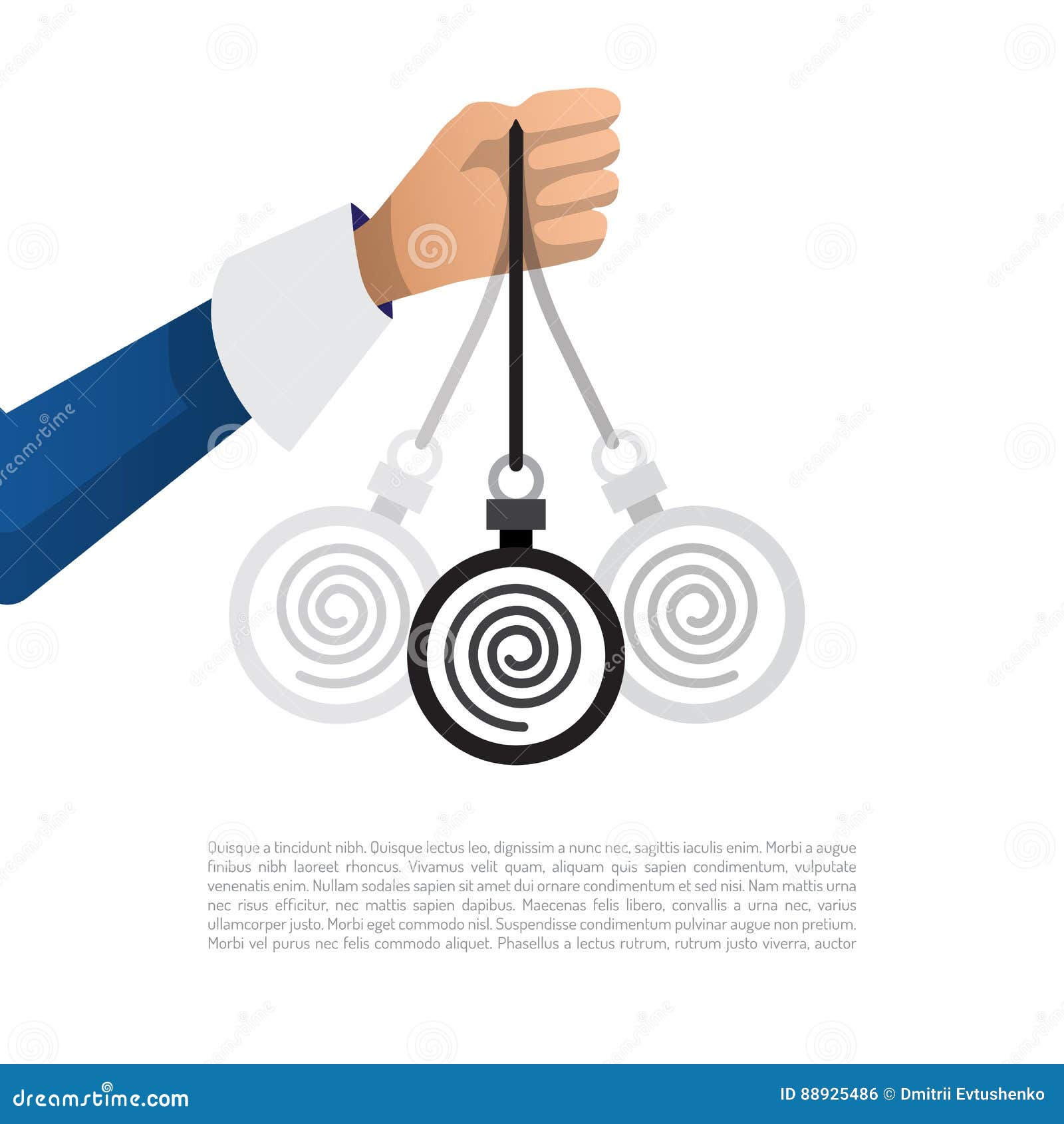 Hypnosis vector cartoon stock vector. Illustration of medical - 88925486