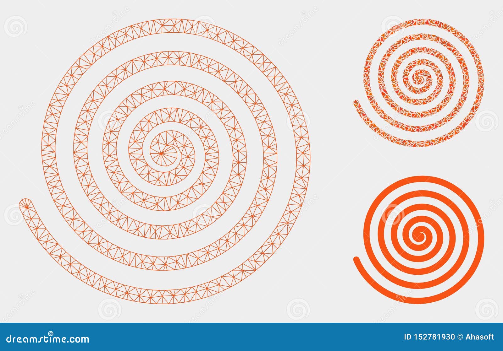 Hypnosis Vector Mesh 2D Model and Triangle Mosaic Icon Stock Vector ...