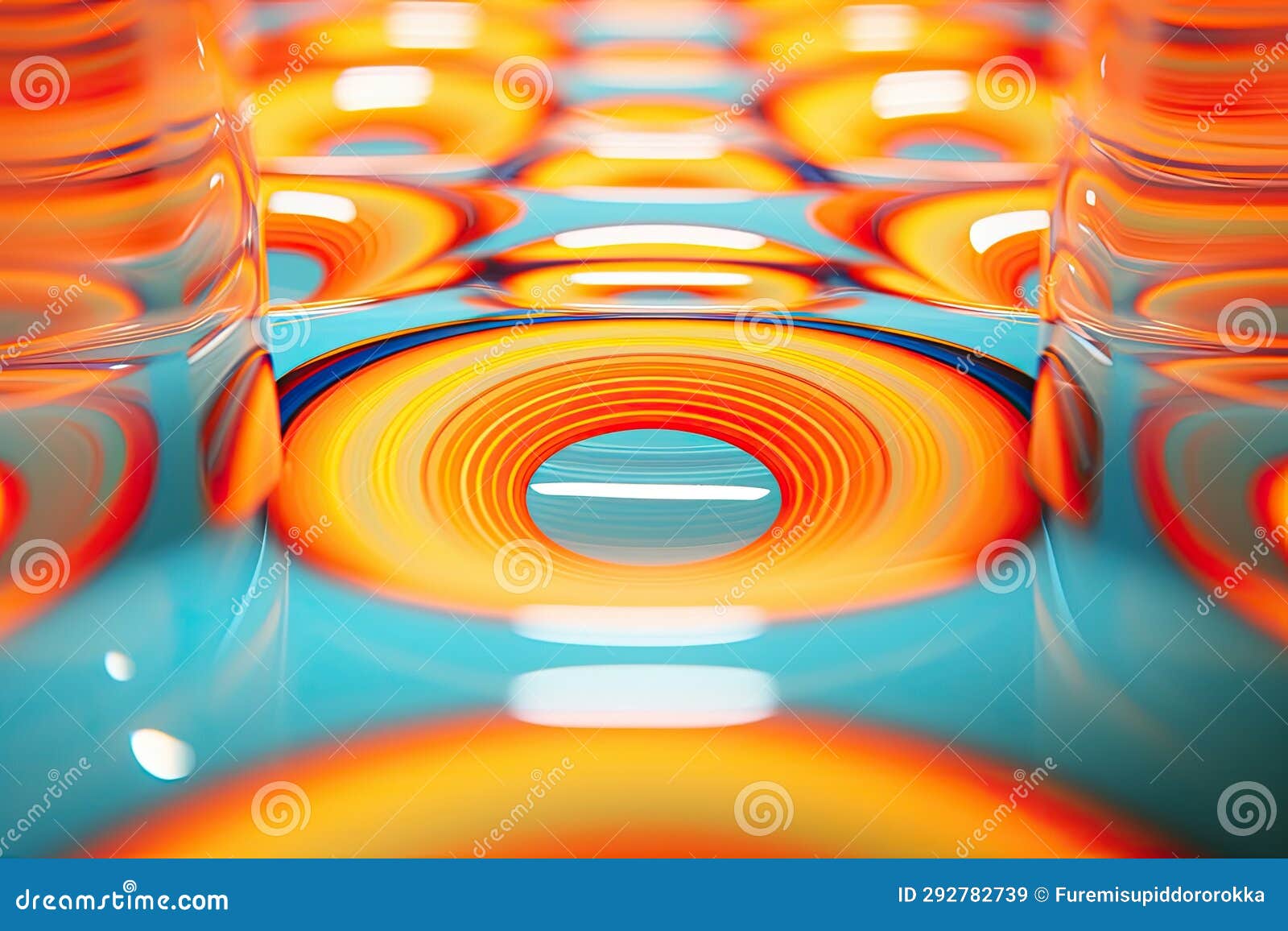 Hypnotic Abstraction Using Sunlight and Refraction Stock Illustration ...