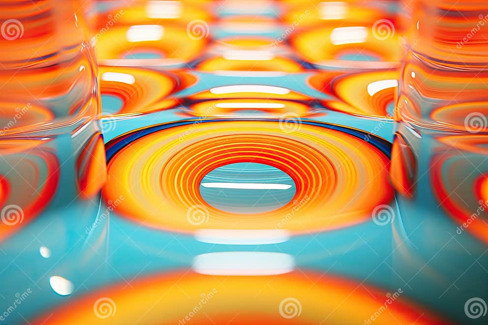 Hypnotic Abstraction Using Sunlight and Refraction Stock Illustration ...