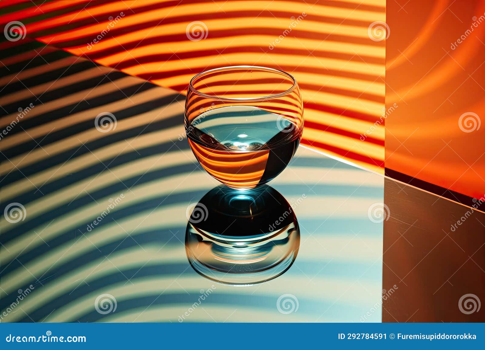 Hypnotic Abstraction Using Sunlight and Refraction Stock Illustration ...