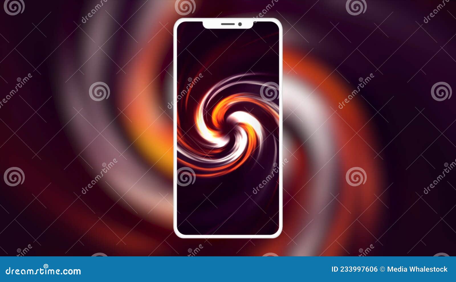 Hypnotic Animation on Phone Screen. Motion. Hypnotic Spiral on Phone ...