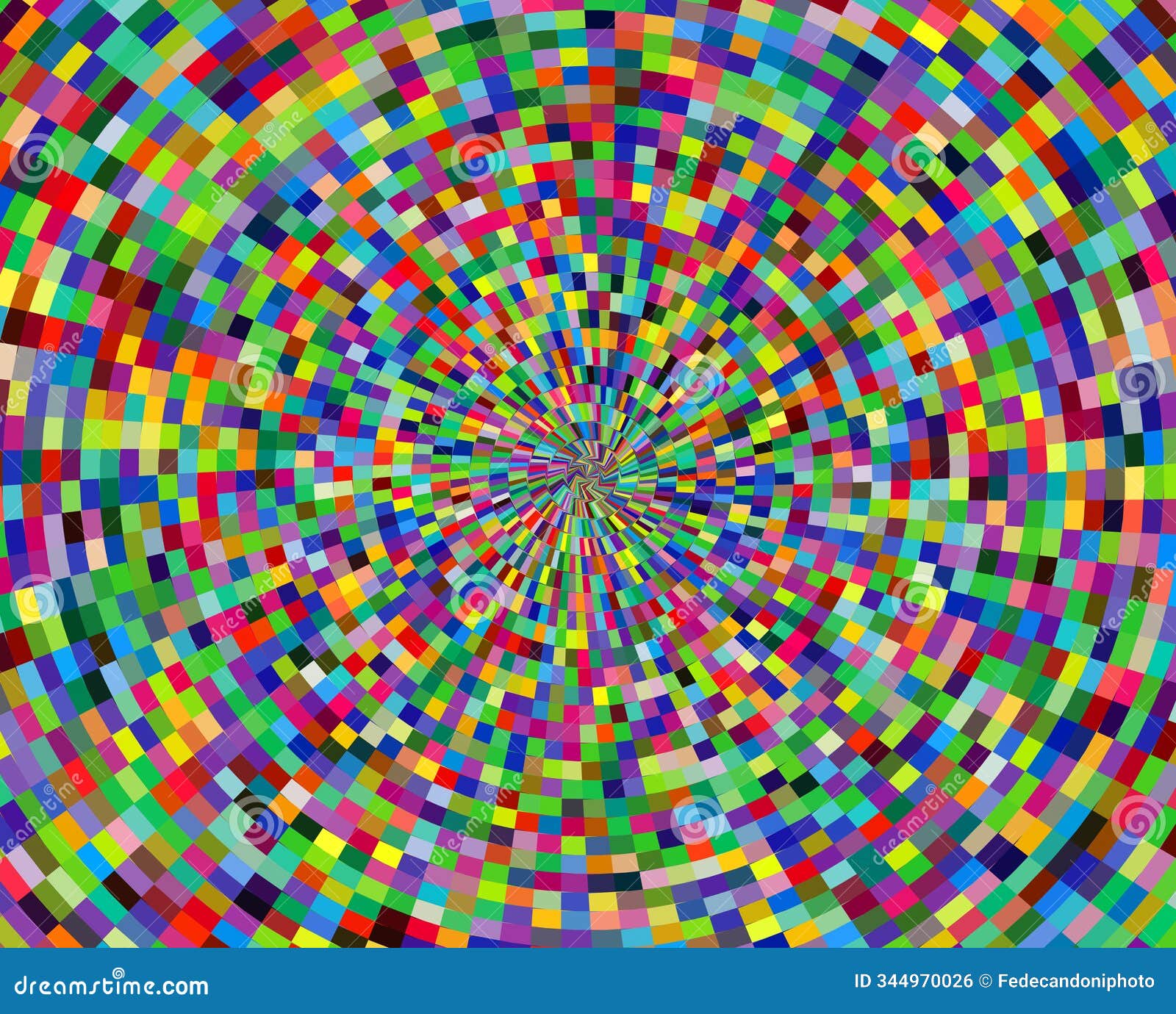 Hypnotic Background with Colors and Random Colored Pieces Converging ...