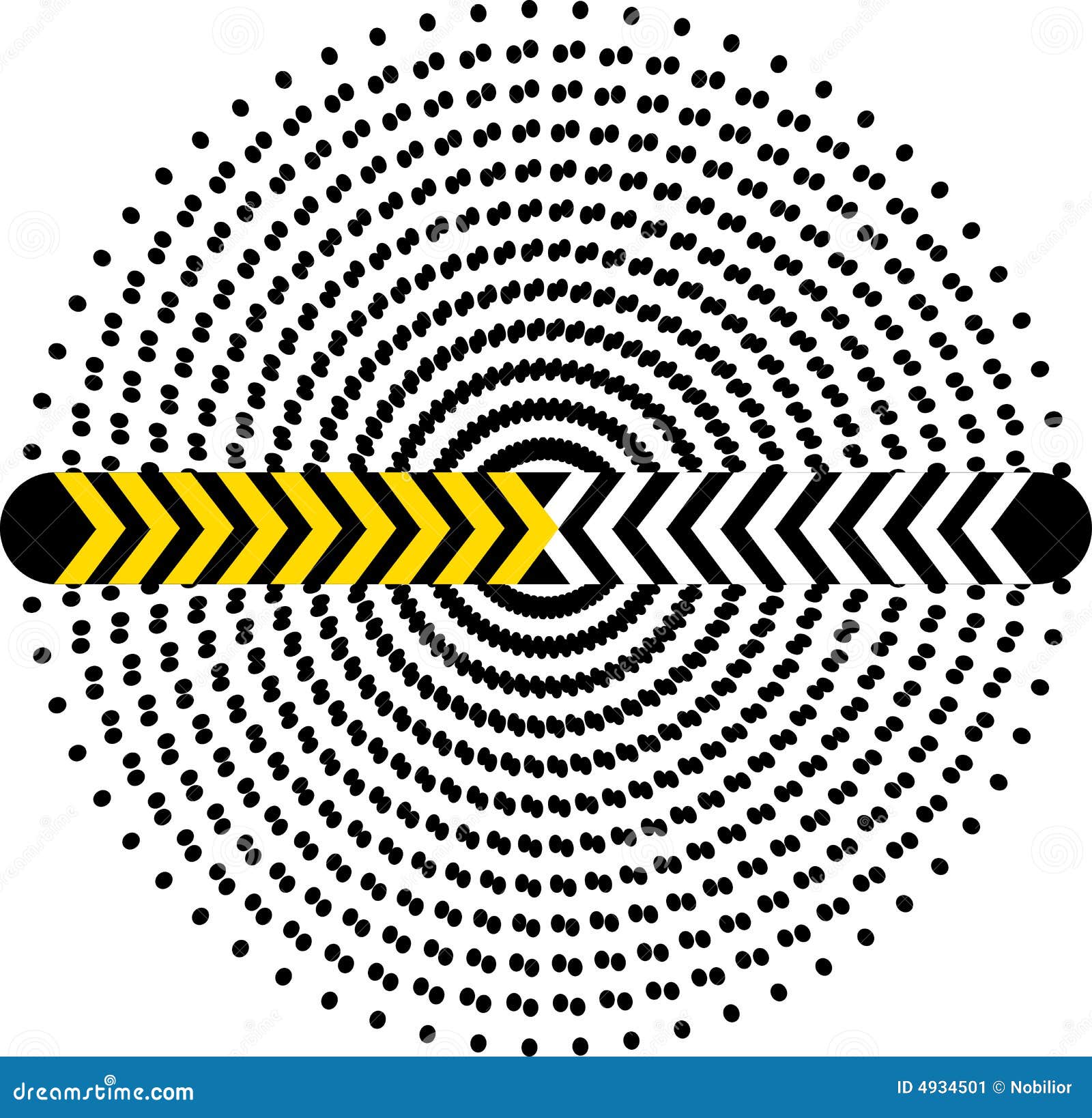 Hypnotic circle from dots stock vector. Illustration of blank - 4934501