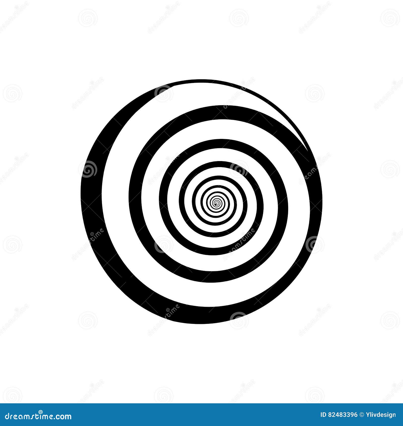 Hypnotic Circle Icon, Outline Style Stock Vector - Illustration of ...