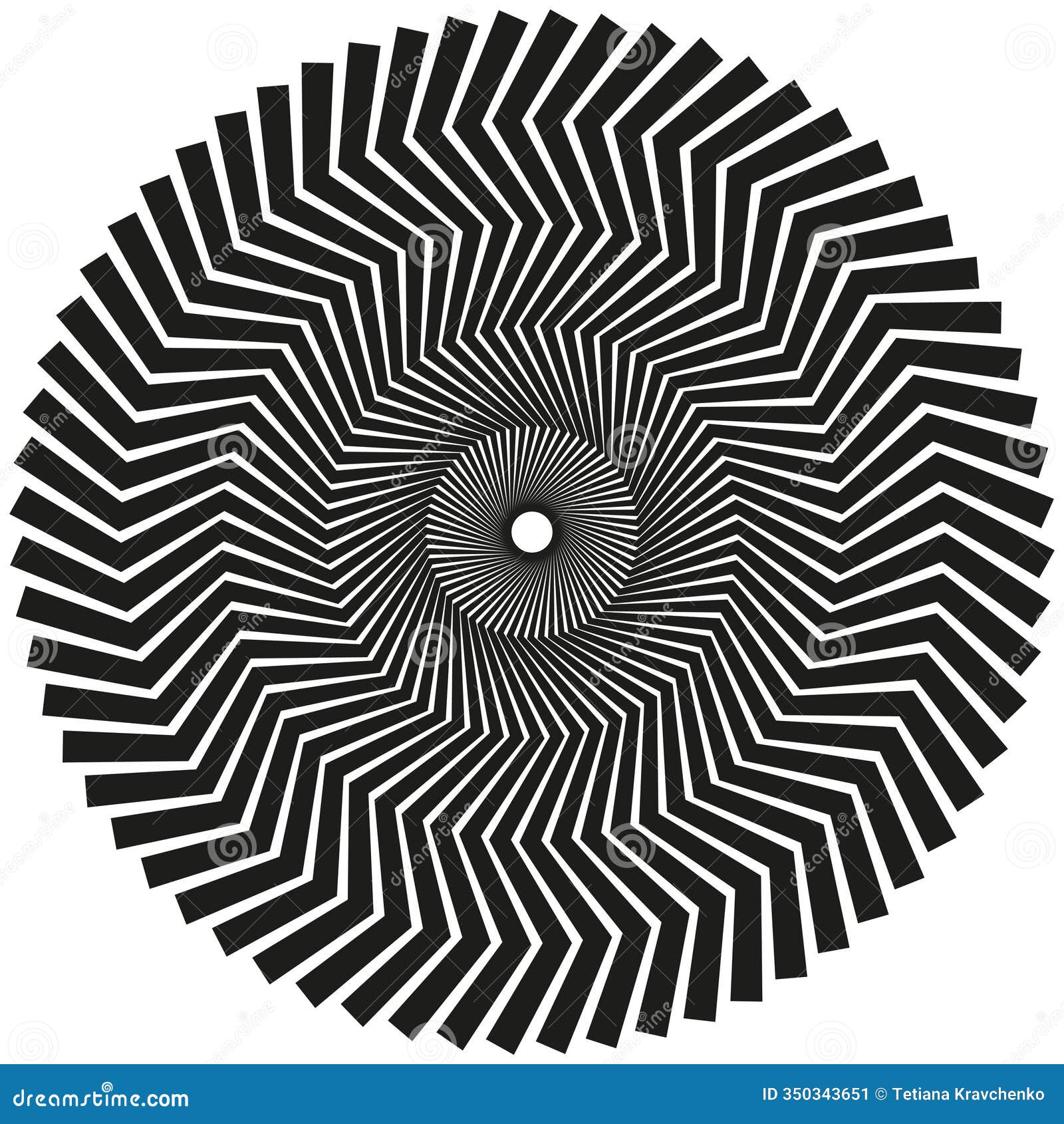 Hypnotic Circle Pattern. Abstract Optical Illusion. Black Spiral Design ...