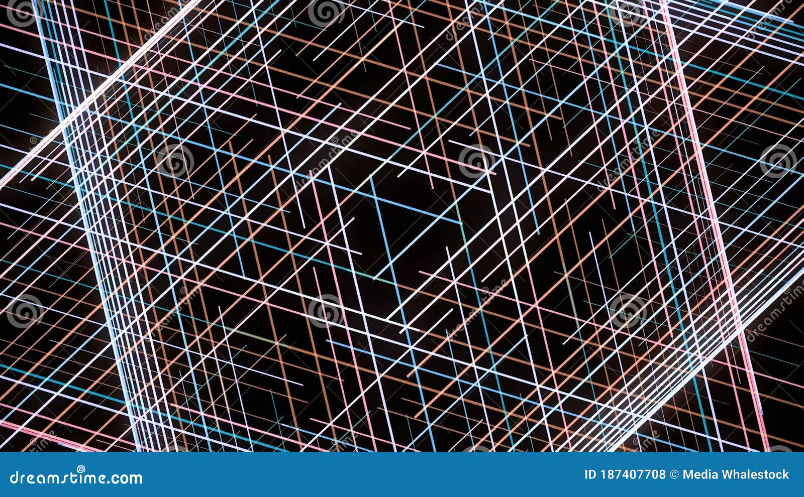 Hypnotic Grid of Lines Creates Geometric Patterns. Animation Stock ...