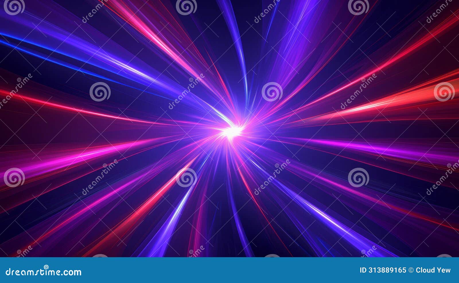 Hypnotic Hyper Space Vortex with Neon Streaks Stock Illustration ...
