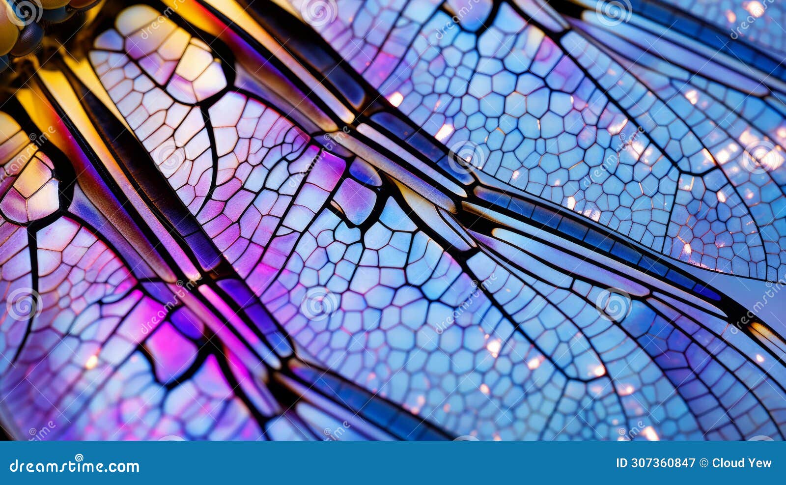 Hypnotic Hyper Zoom into the Pattern of a Dragonfly S Wing Stock ...